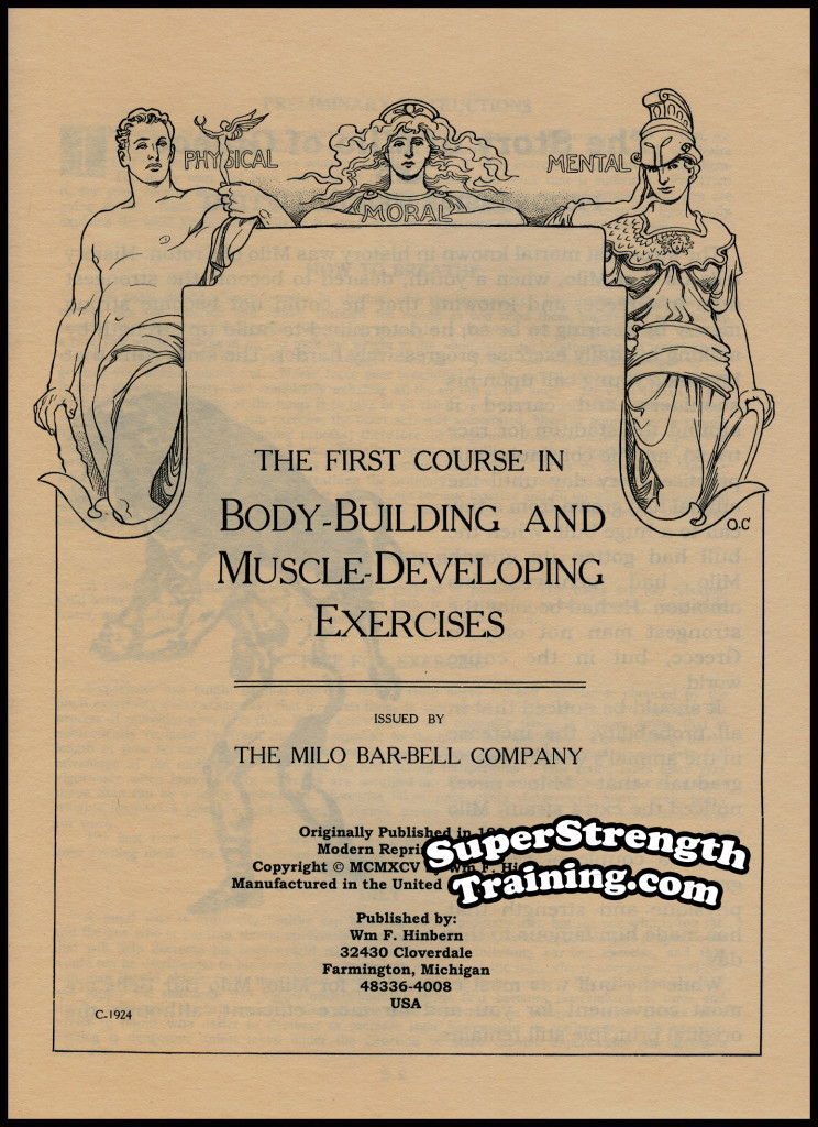Milo Bar Bell Courses by Alan Calvert | Super Strength Training